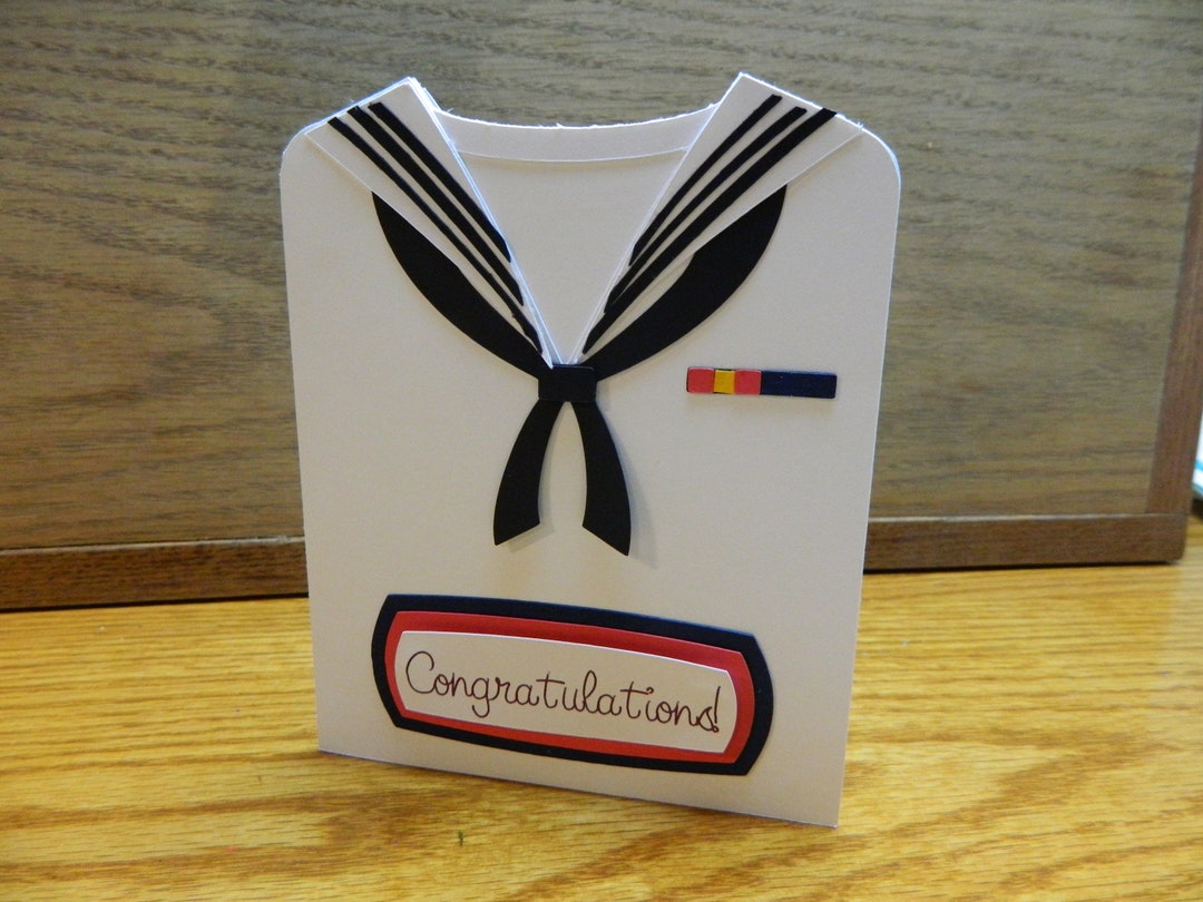 Handmade Greeting Card Sailor Uniform Card, Us Navy, Military ...