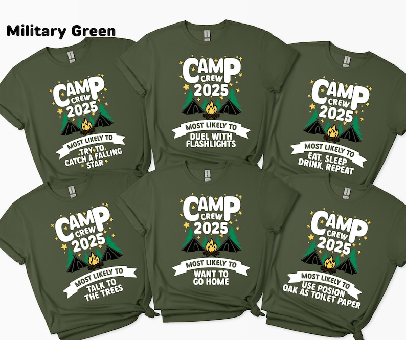 Custom Camp Crew 2025 T-shirt: Matching Family Camping Shirts - Etsy