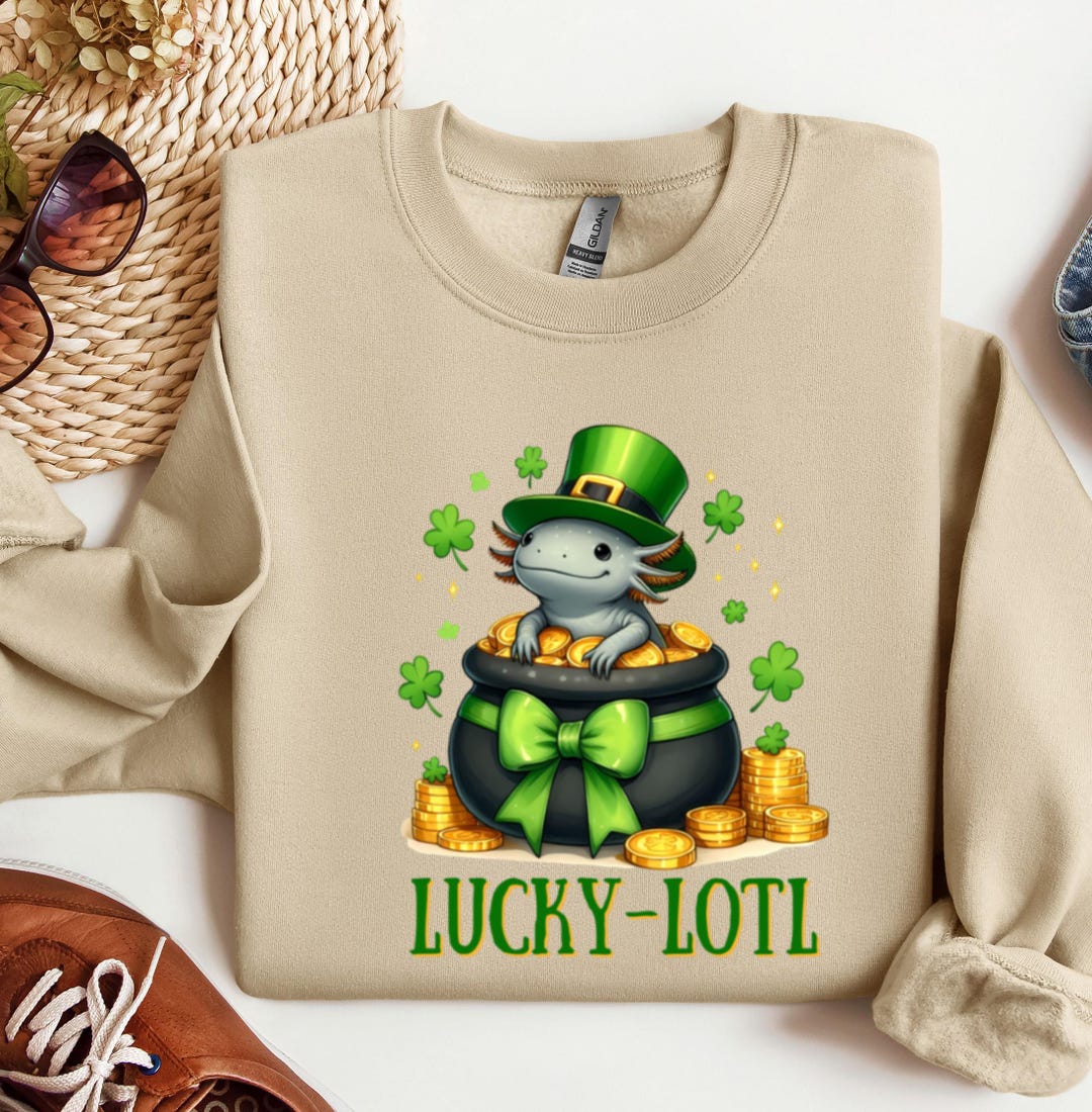 Anime Luck-lotl St Patrick's Day Sweatshirt, Luck-lotl Anime St Patrick ...