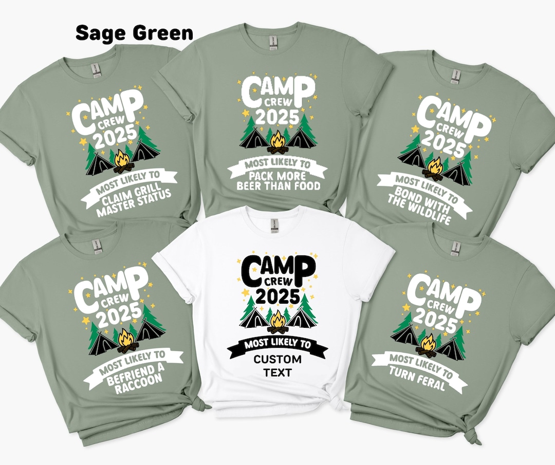 Custom Camp Crew 2025 T-shirt: Matching Family Camping Shirts - Etsy