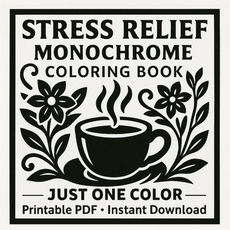 One Color Coloring Book - Etsy