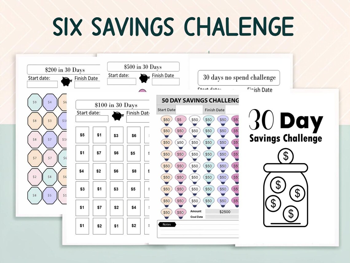 49 Savings Challenges | Budget Planner & Tracker | Digital A4 A5 ...