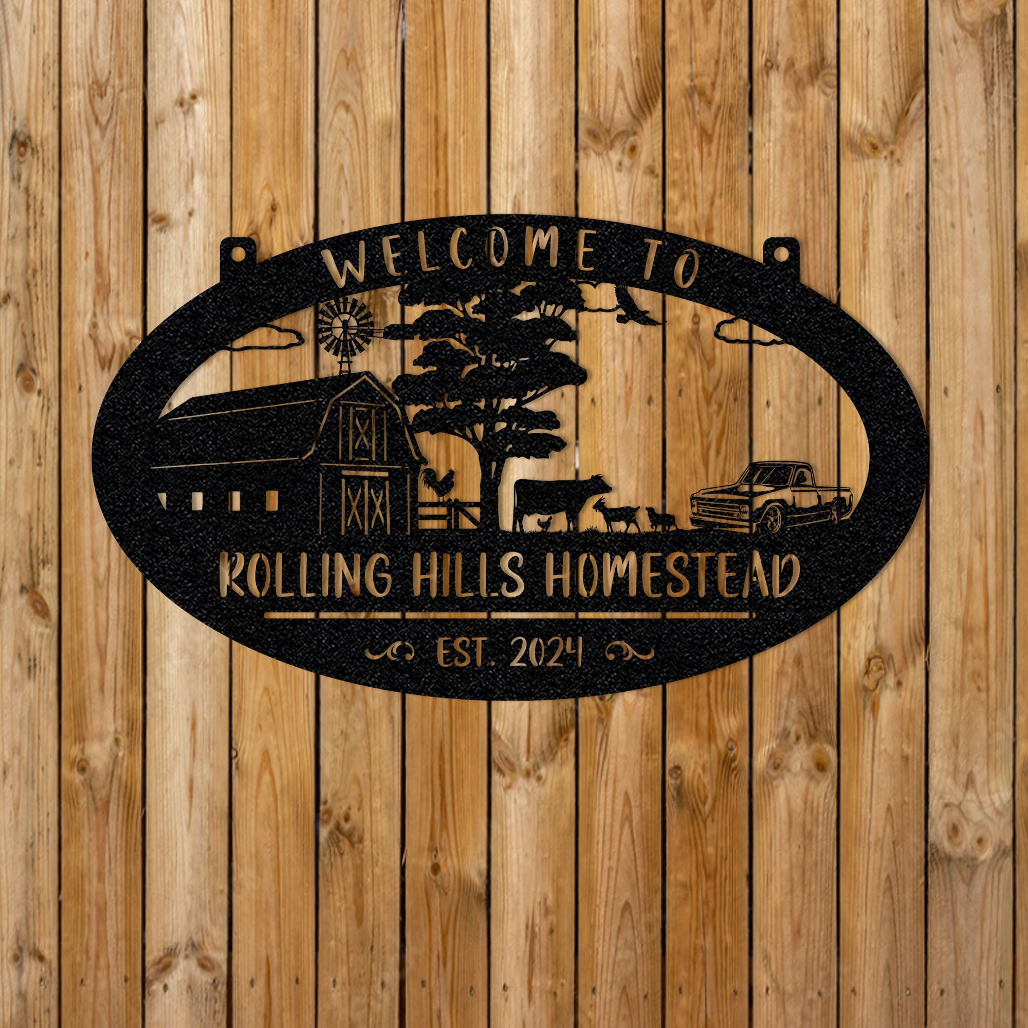 Metal Farm Sign Custom Metal Farm Name Sign Weatherproof Piece for ...