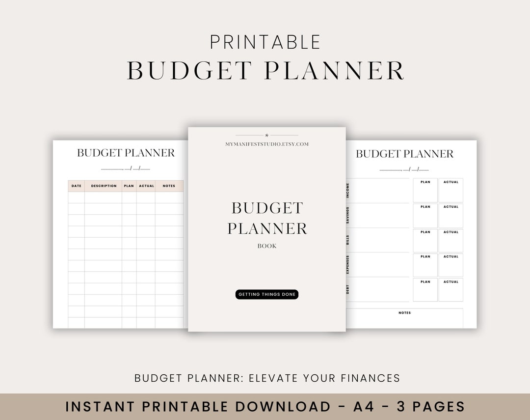 Printable Budget Planner, Monthly Budget, Financial Planner, Savings ...