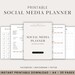 Printable Social Media Planner Bundle, Content Planner for Instagram ...