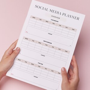 Printable Social Media Planner Bundle, Content Planner for Instagram ...