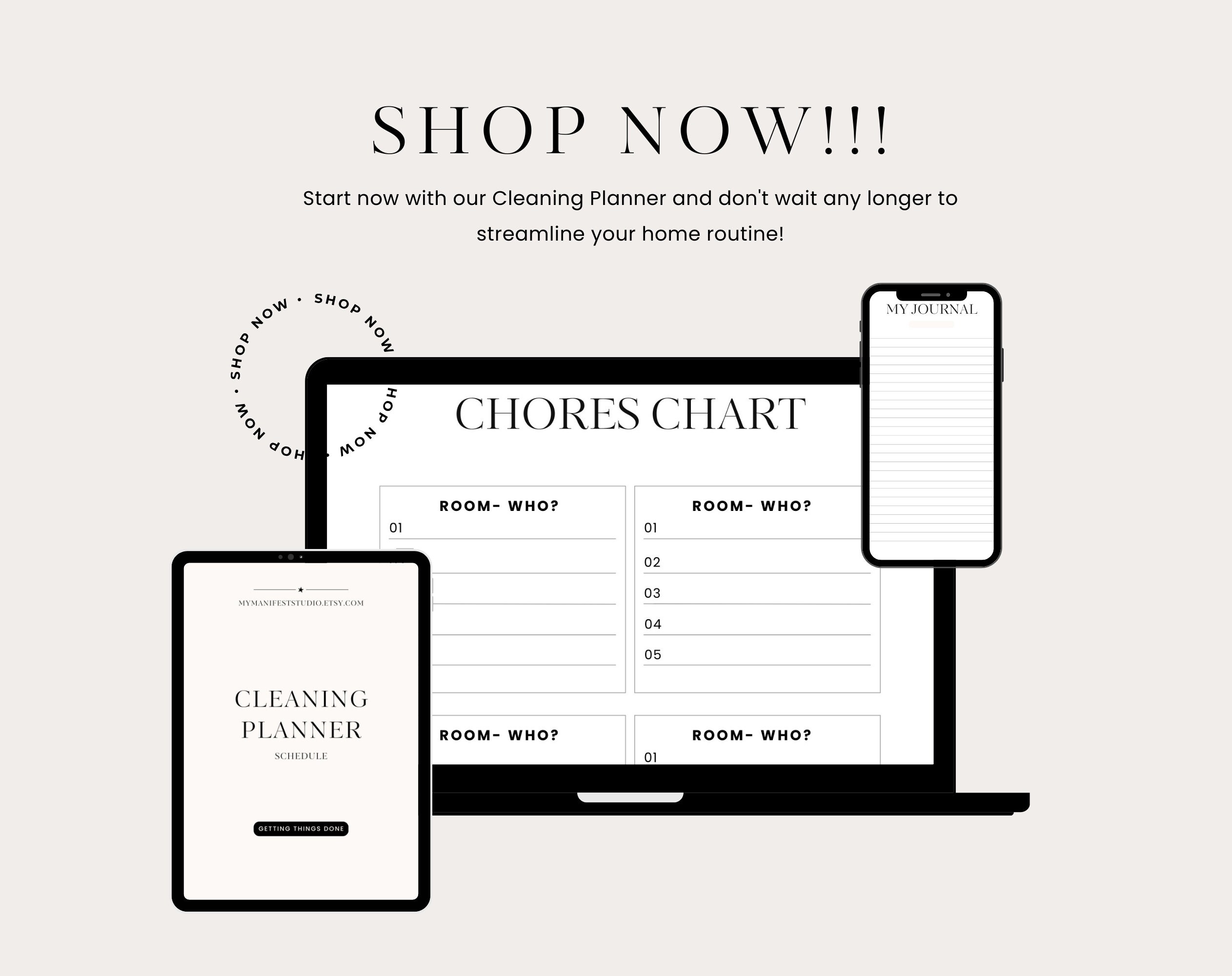 Printable Cleaning Planner, Digital Planner for Cleaning, A4 Size ...