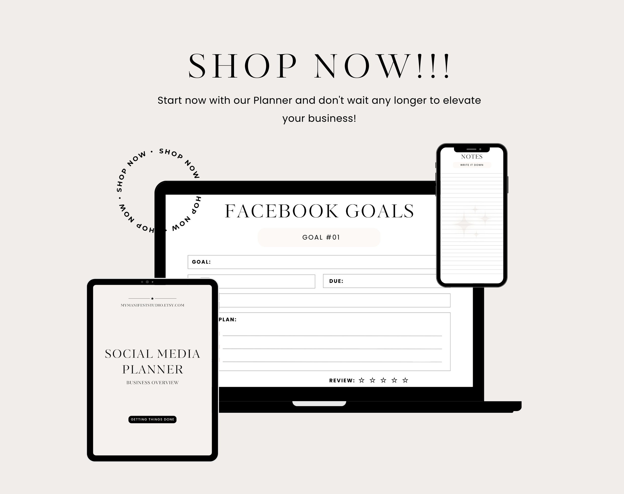 Printable Social Media Planner Bundle, Content Planner for Instagram ...