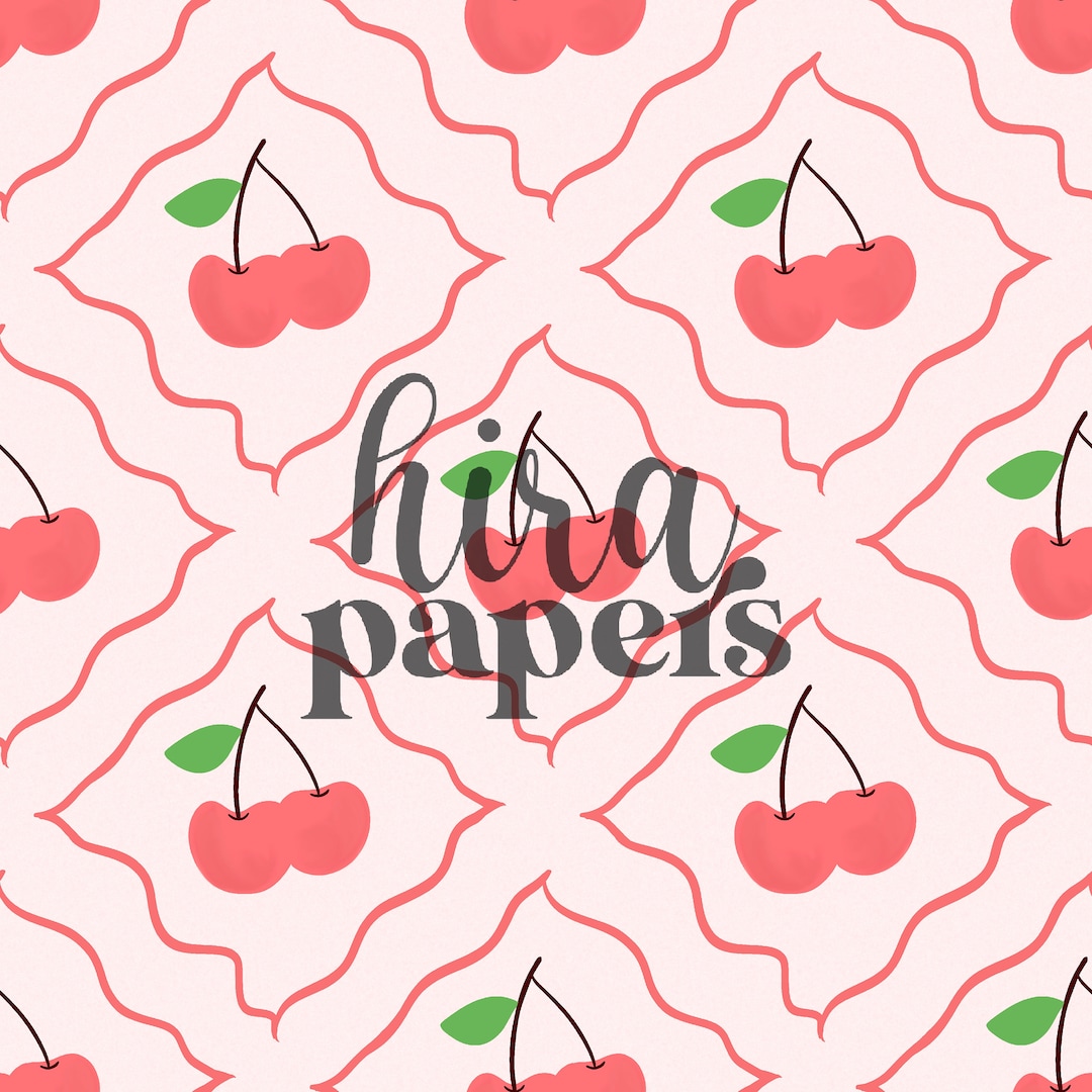 Cherry Bomb Seamless Pattern Digital Paper for Craft,scrapbooking,and ...