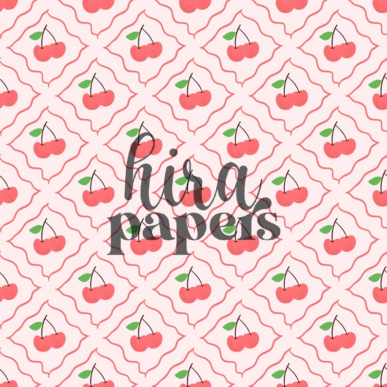 Cherry Bomb Seamless Pattern Digital Paper for Craft,scrapbooking,and ...