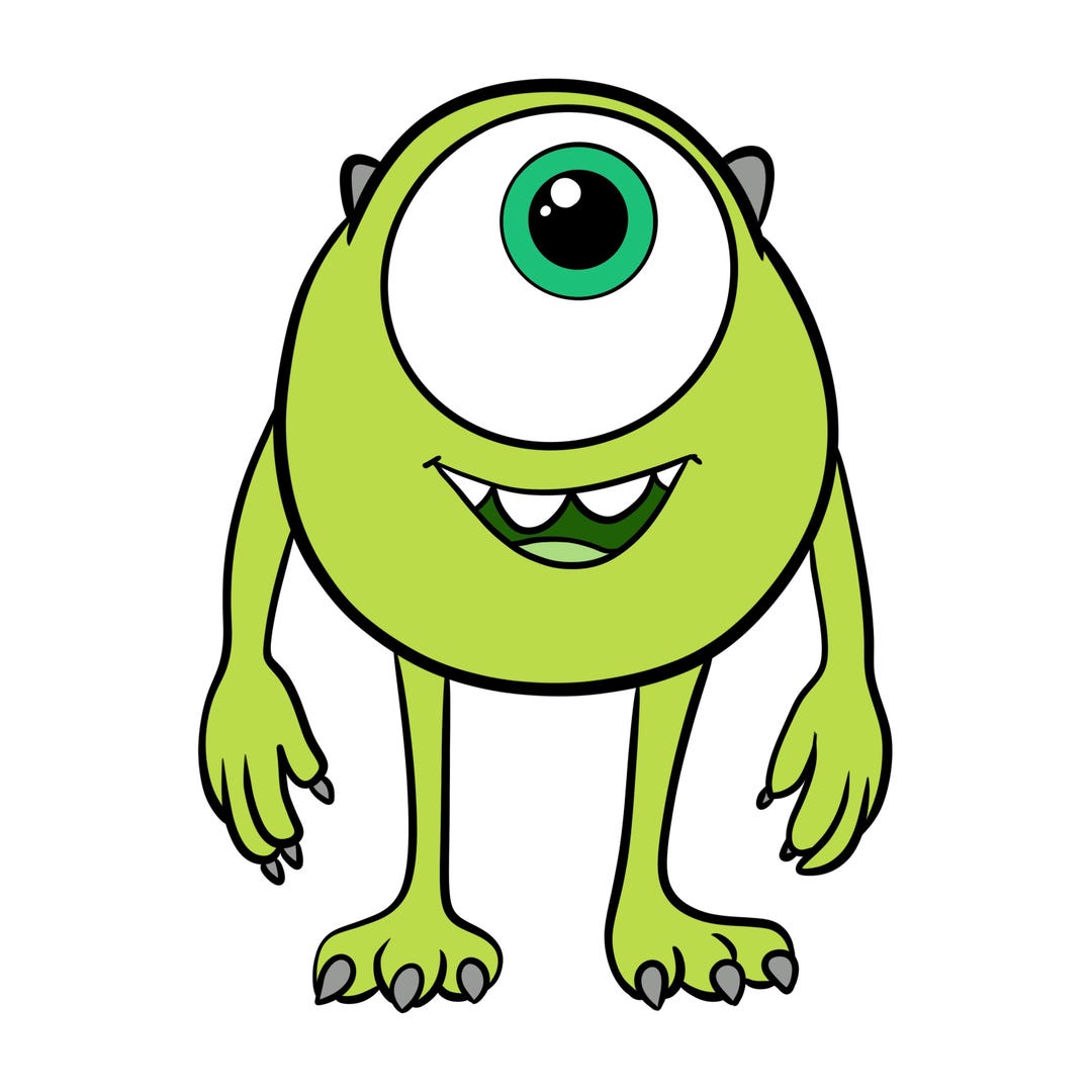 SVG File Monster, Layered, Green Monster, Cartoon Monster ,mike, Vinyl ...