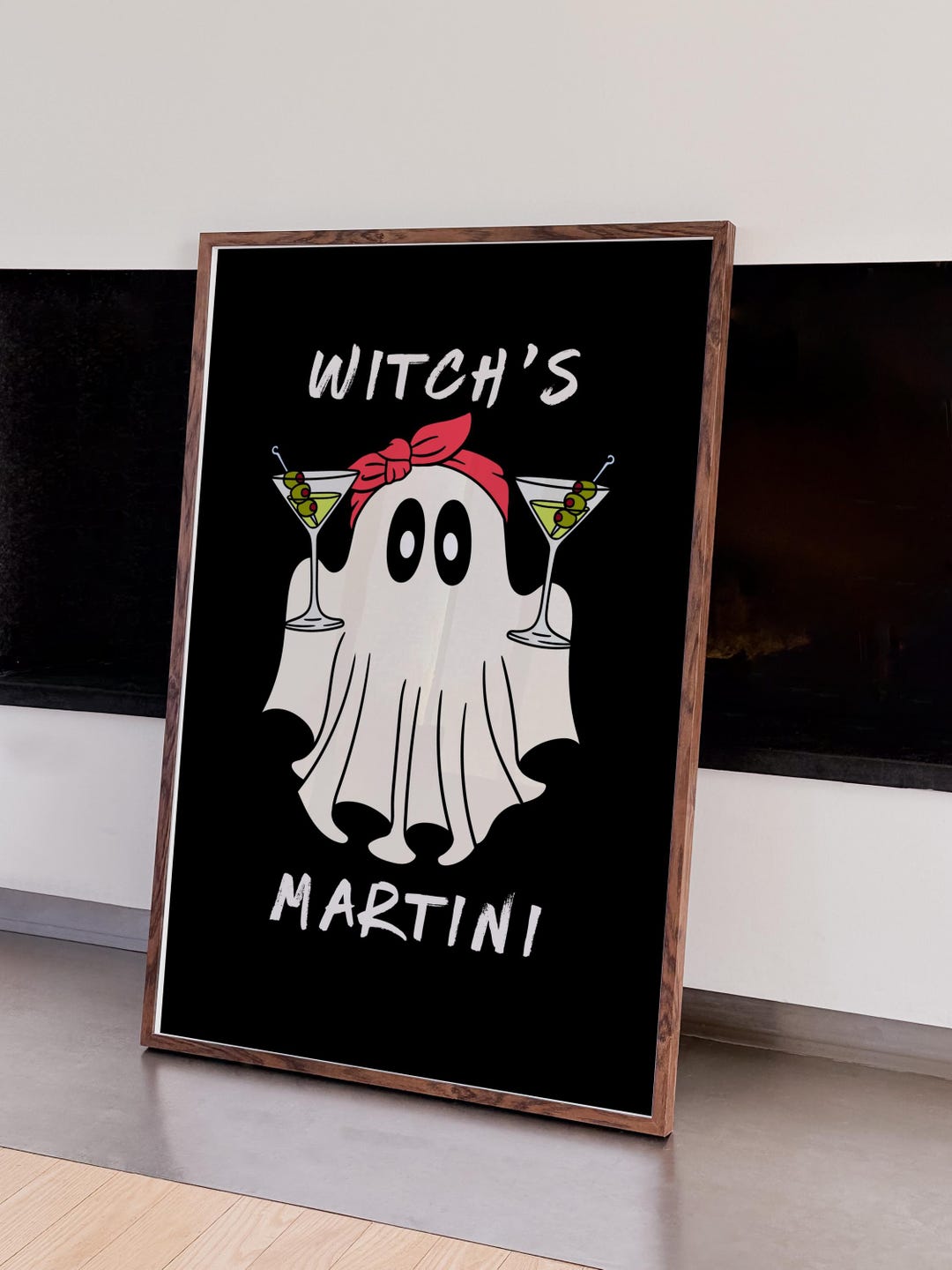 Witchs Martini Digital Art, Halloween Cocktail Wall Print,boo Halloween ...