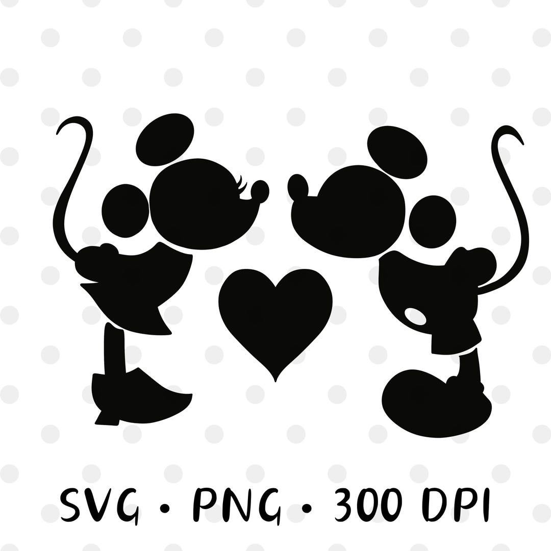 Couple Heart Svg Valentine Svg Png Clipart Magical Mouse Svg Magical ...