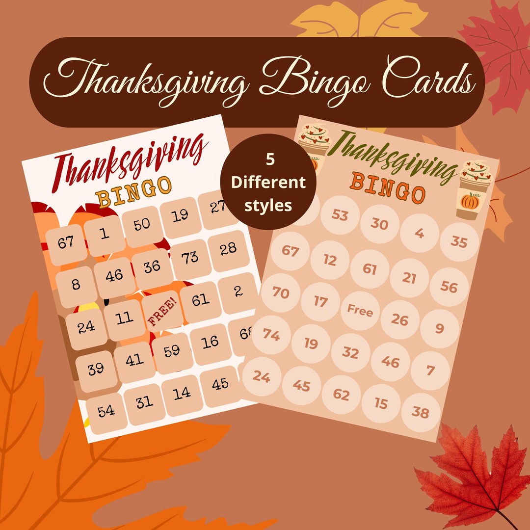 Thanksgiving Bingo, Fall Bingo, Thanksgiving Games, Thanksgiving Game ...