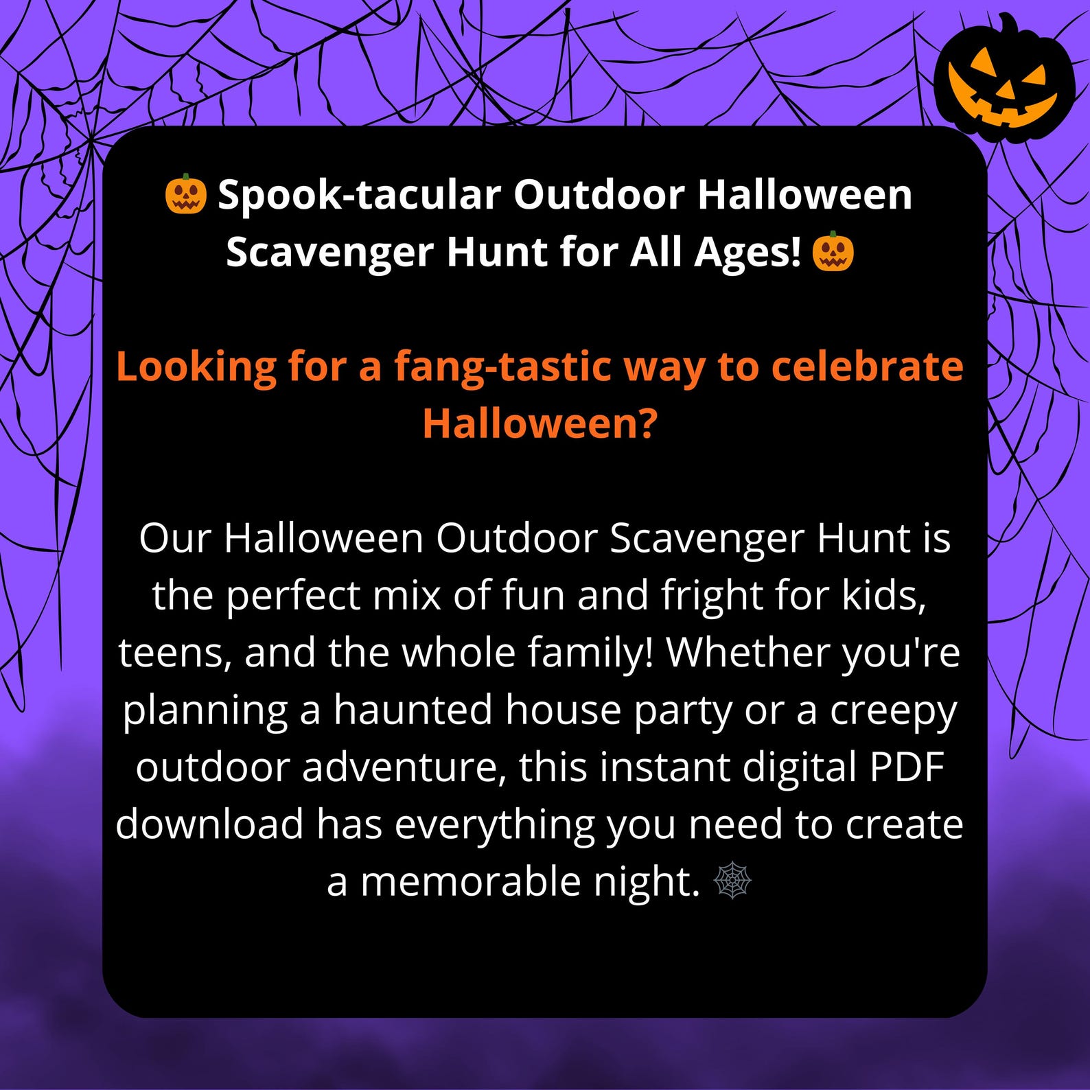 Halloween Outdoor Scavenger Hunt, Outdoor Halloween Scavenger Hunt ...