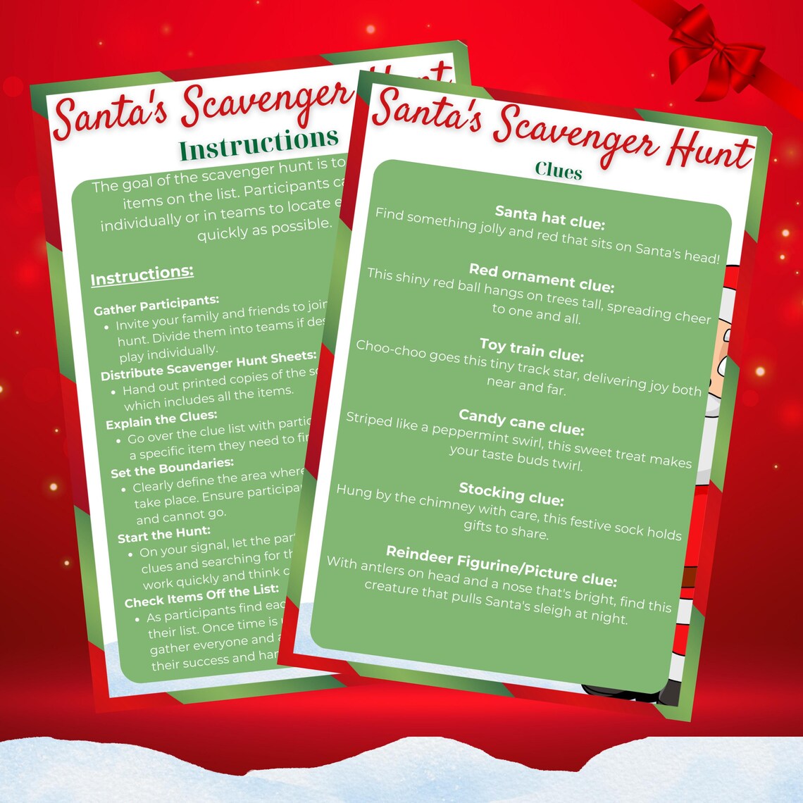 Christmas Scavenger Hunt, Christmas Printable Scavenger Hunt, Christmas ...