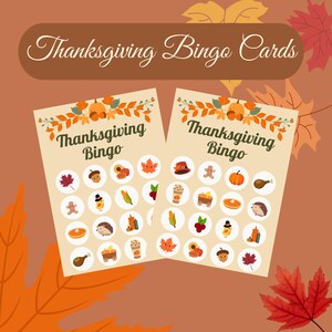 Thanksgiving Bingo, Thanksgiving Game, Fall Printable, Printable Game ...