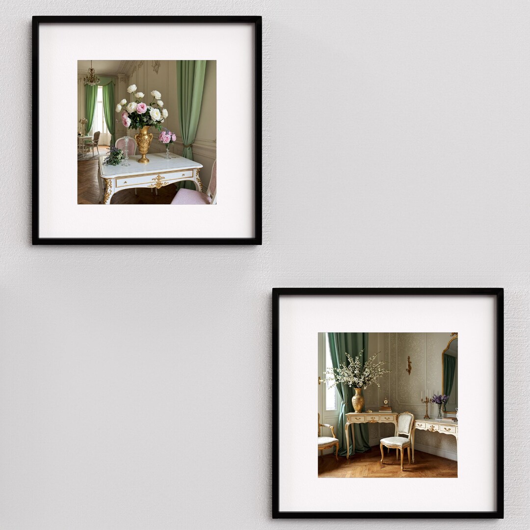 Fine Art Print Set Rococo Revival Wall Art Versailles Inspired Salon ...