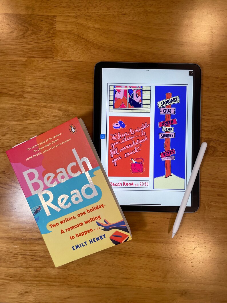 Emily Henry Books Poster, Bookish Merch, Coastal Summer, Booktok, Digital Download, Funny Story ...