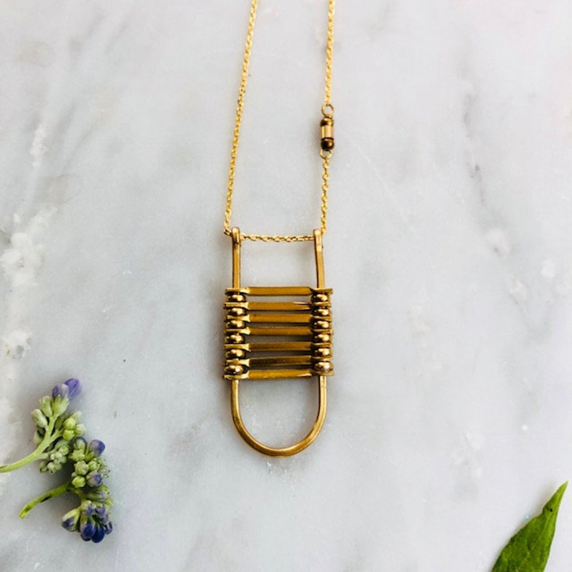Gold Ladder Necklace - Etsy