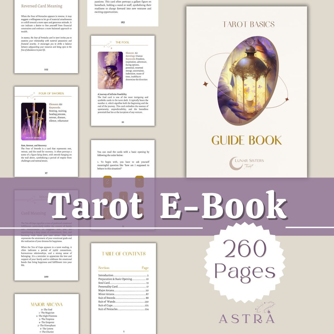 Tarot for Beginners Guide Book, Printable Tarot Book, Tarot Reading ...