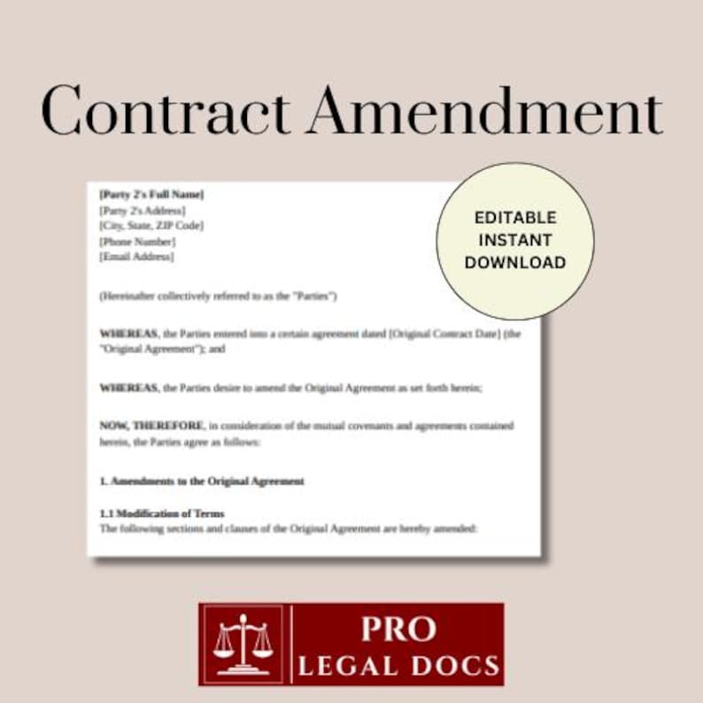Contract Amendment - Etsy