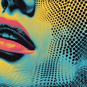 Vibrant Pop Art Halftone Digital Download High-resolution Wall Art ...