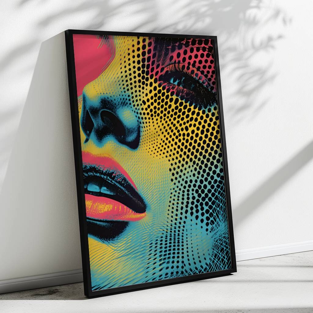 Vibrant Pop Art Halftone Digital Download High-resolution Wall Art ...