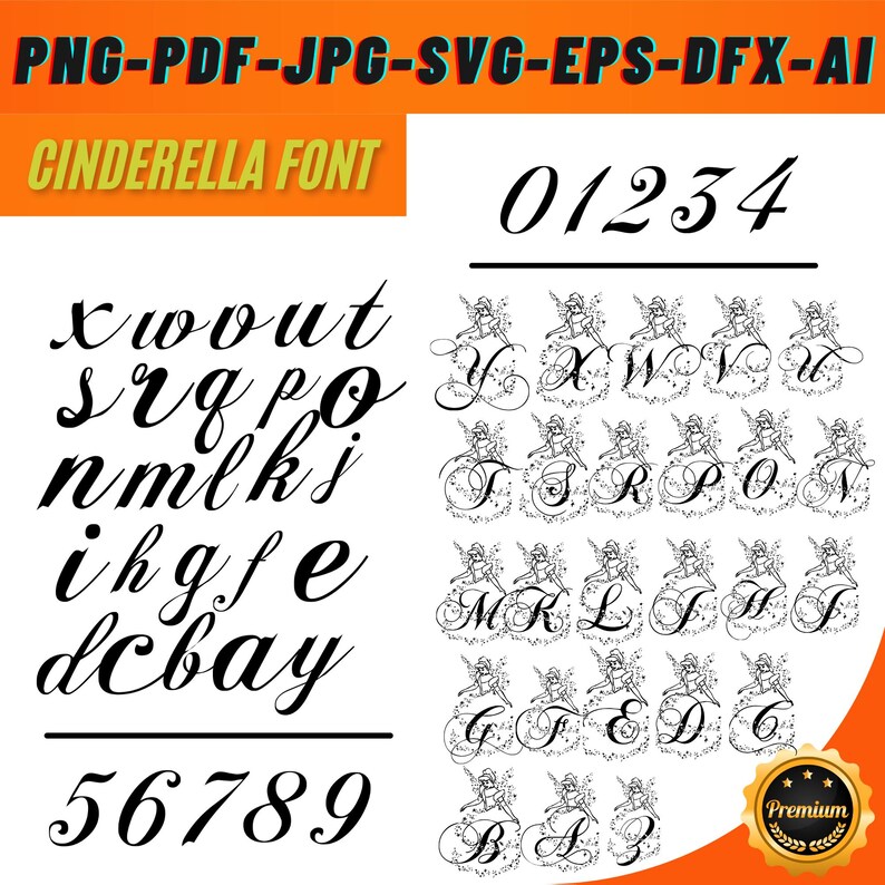 Princess Doodle Alphabet Elsa Tangled Cinderella Letters Cliparts Font ...