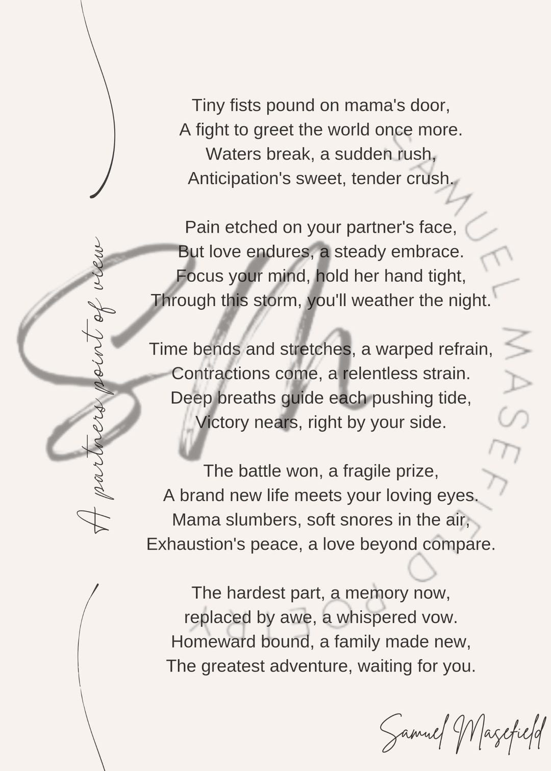 A Poem About Birth - Etsy