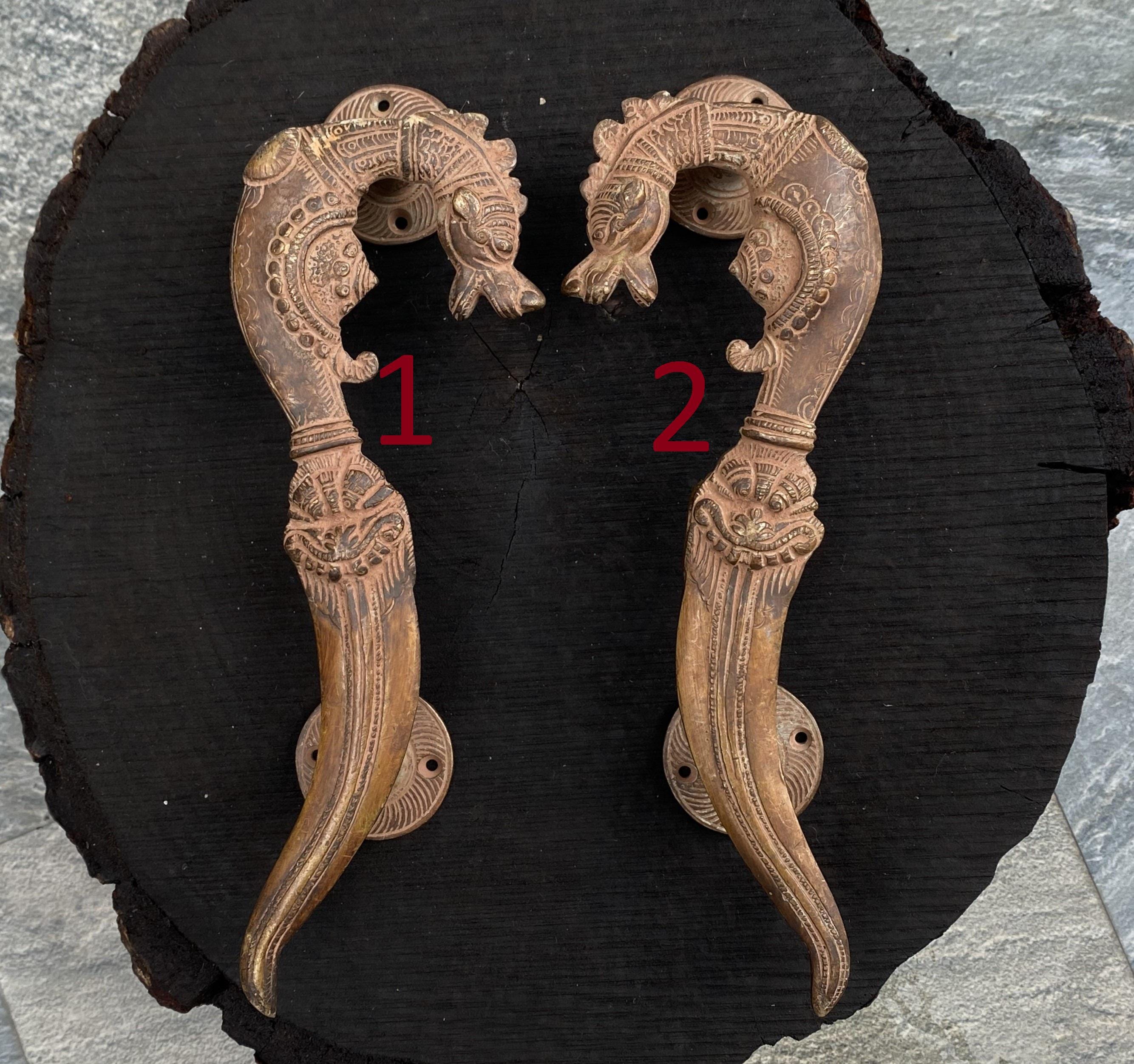 Collectors Item: Heavy Dragon Inspired Brass Door Handles, Myth ...