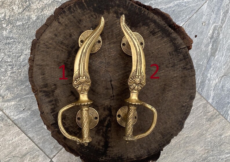 Unique Heavy Knife Designed Brass Door Handle, Brass Door Handles for ...