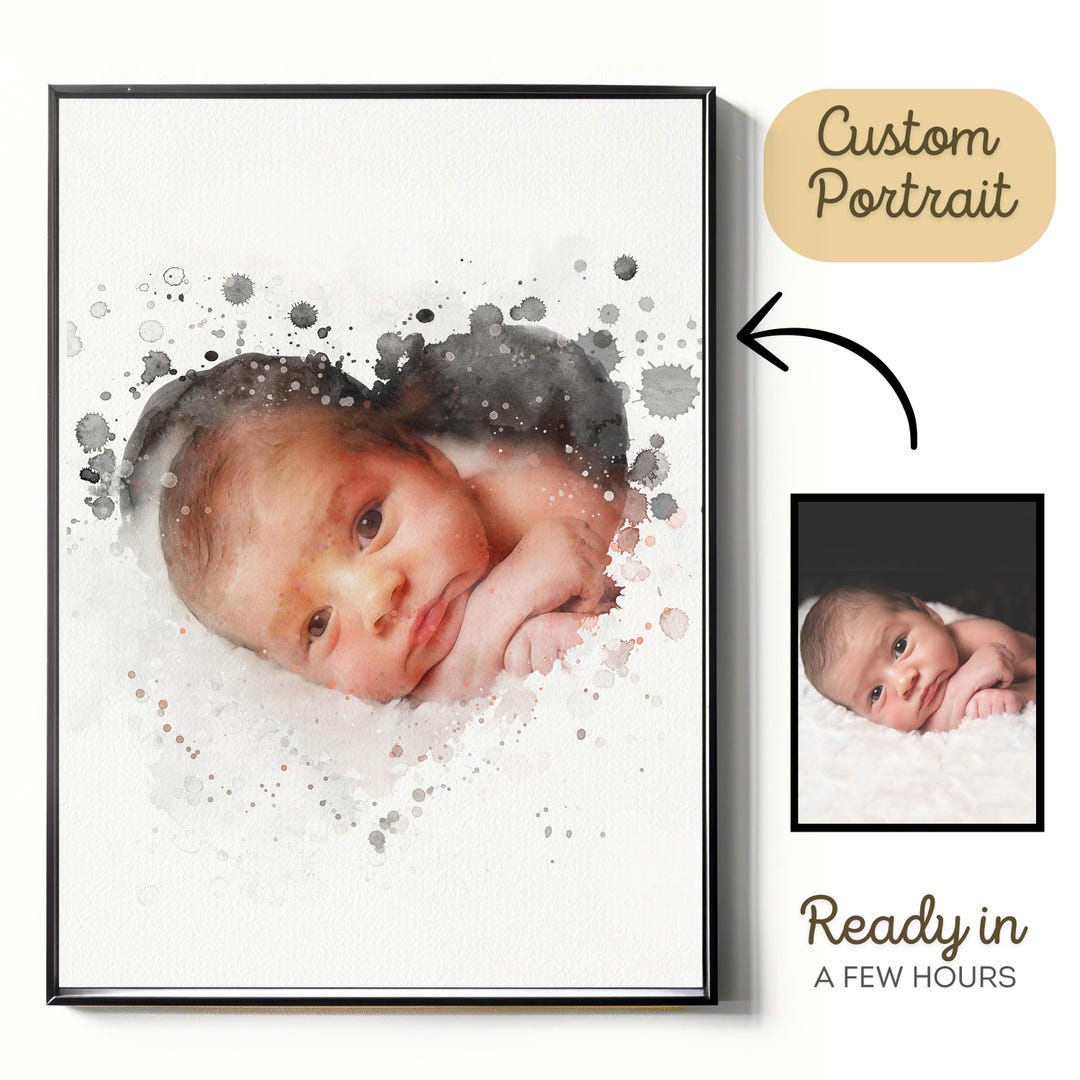 Custom Watercolor Portraits From Photo | Personalized Gifts for Special ...