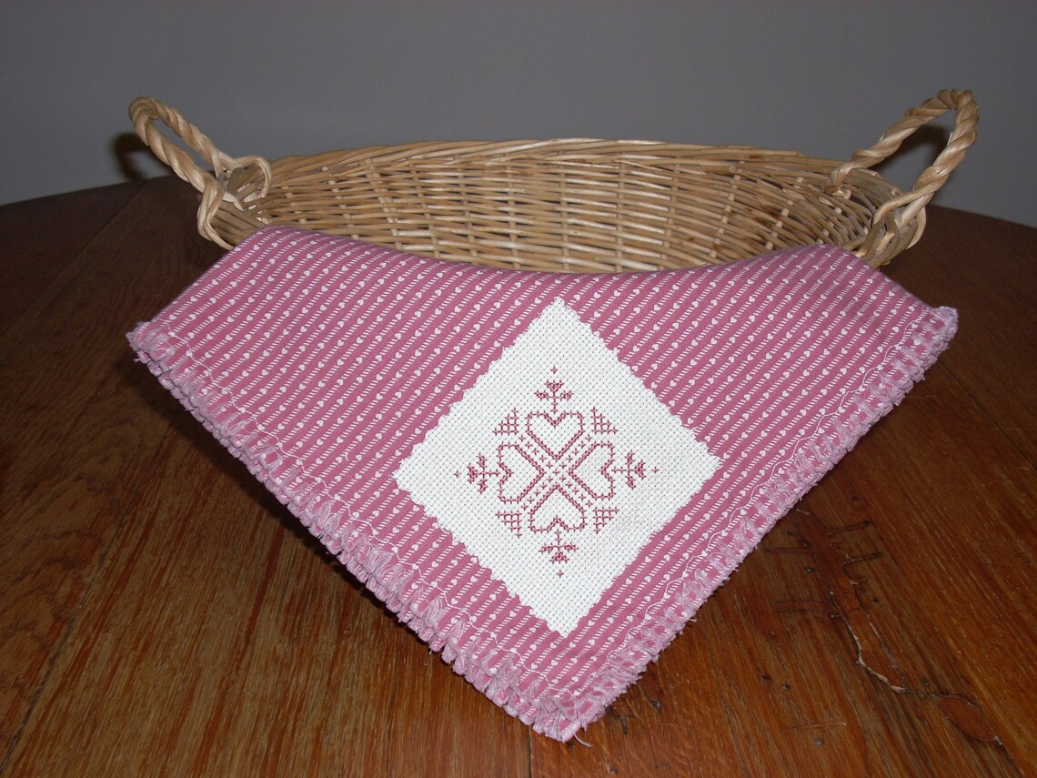 BREAD Cloth/basket Liner/bread Cover/counted Cross Stitch /14 | Etsy