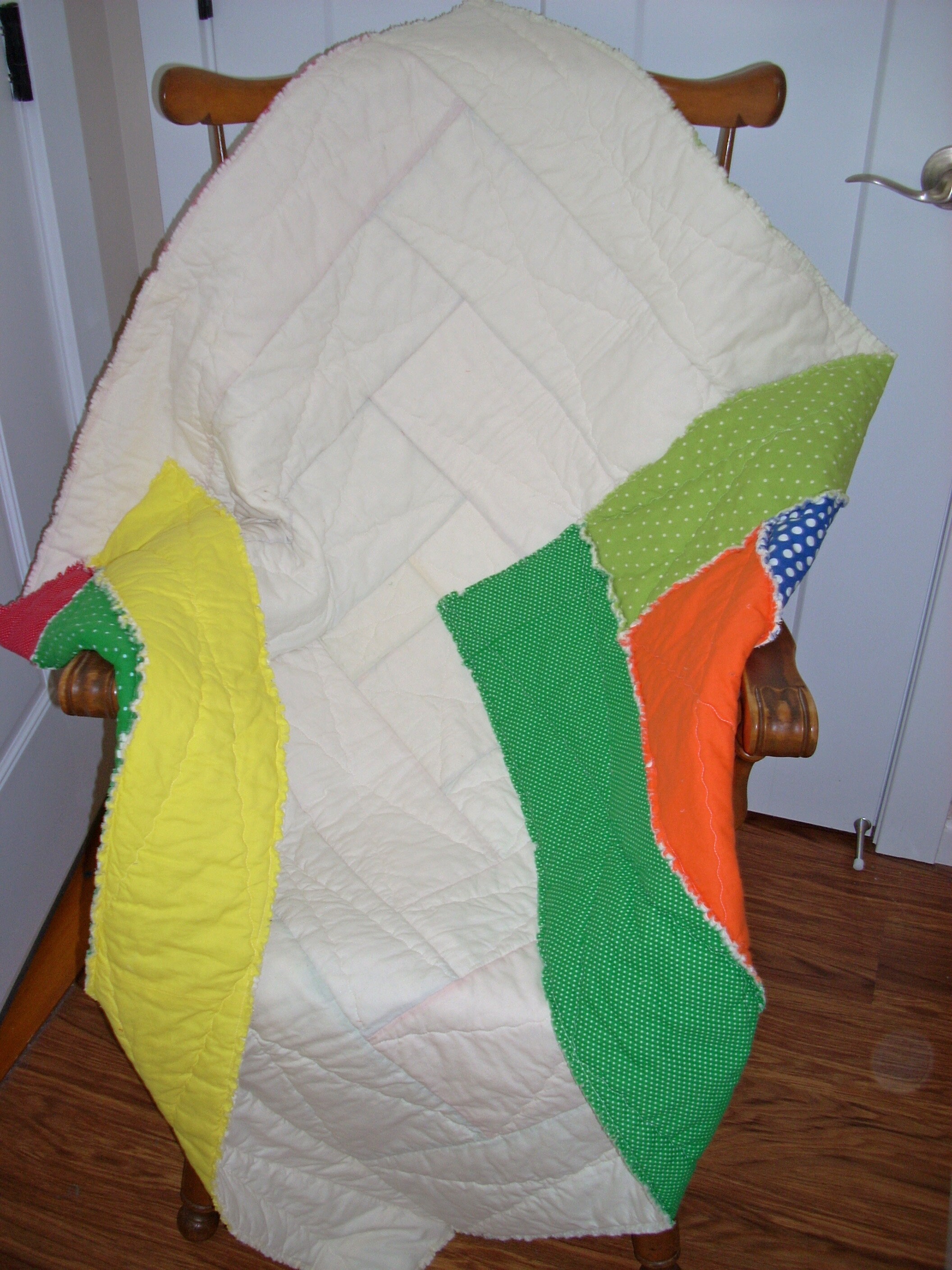 CHILD'S Quilt/pallet Quilt//rag Patchwork/handmade Quilt/primary Colors ...