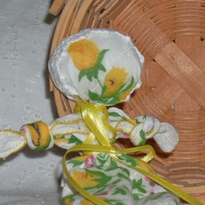 VINTAGE HANDKERCHIEF Doll/handmade Doll/church Doll/pew Doll/cloth Toy ...