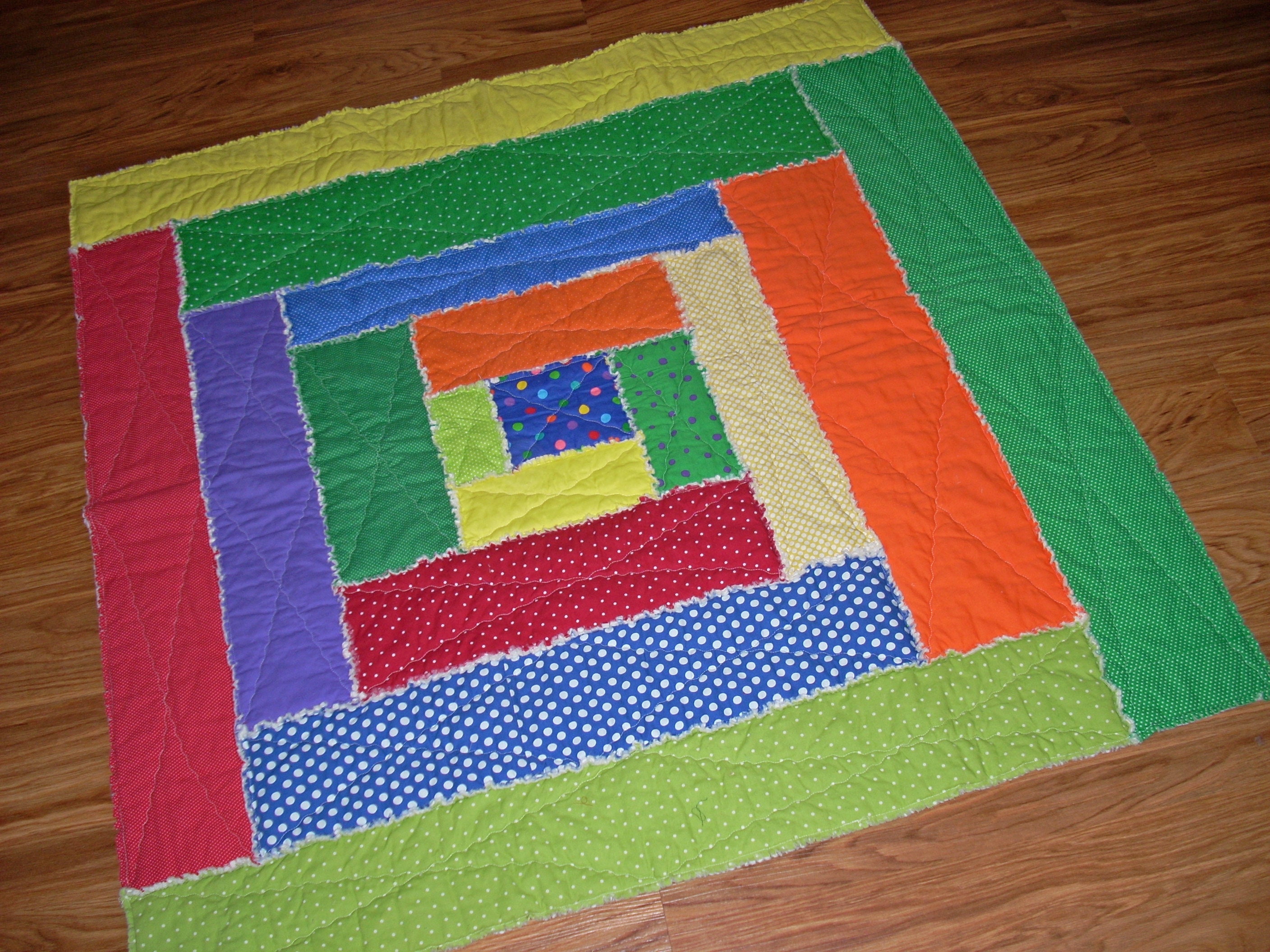 CHILD'S Quilt/pallet Quilt//rag Patchwork/handmade Quilt/primary Colors ...