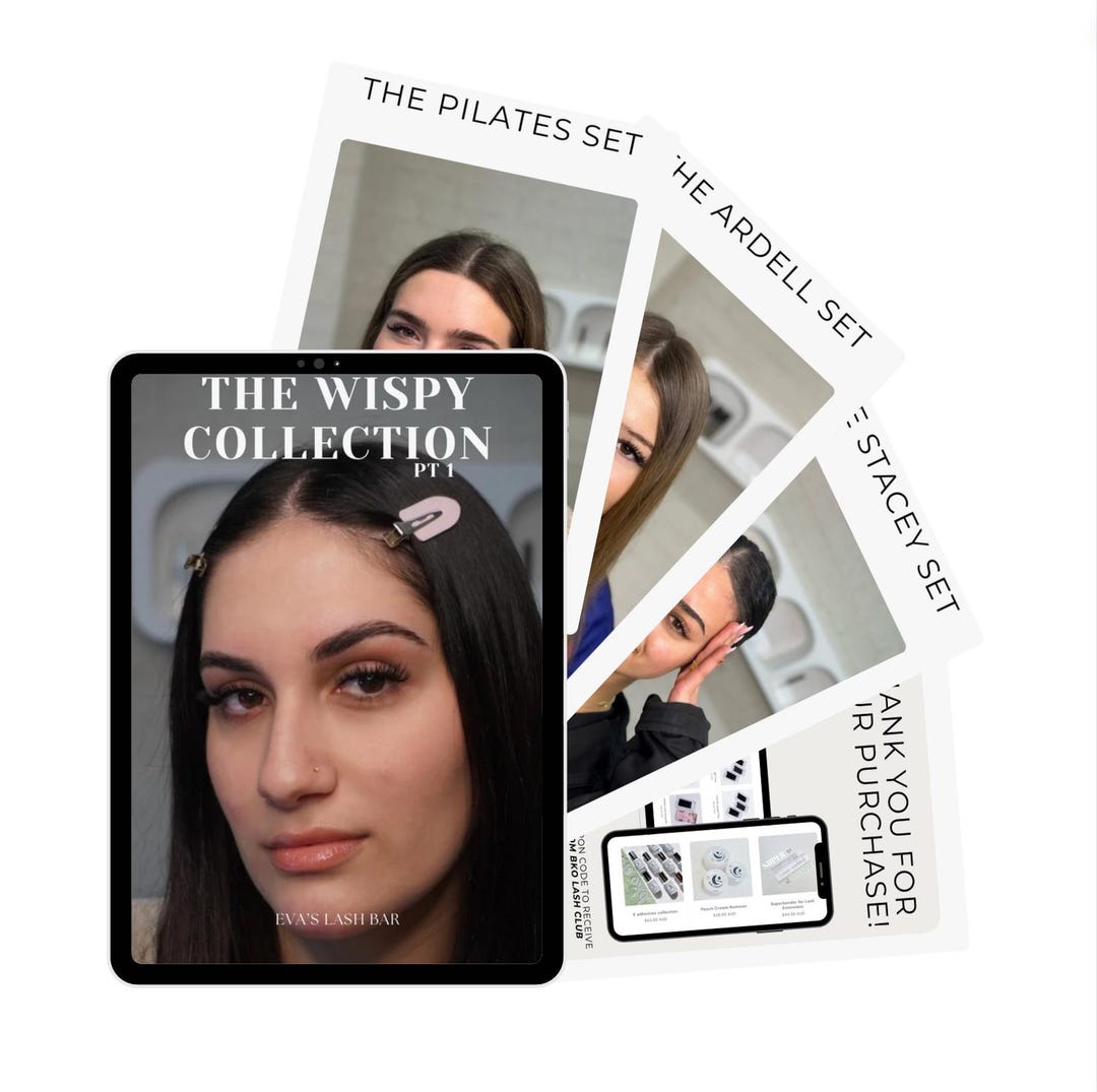 Wispy Lash Extension Ebook 36 Detailed Lash Mapping 3 Different Styles ...