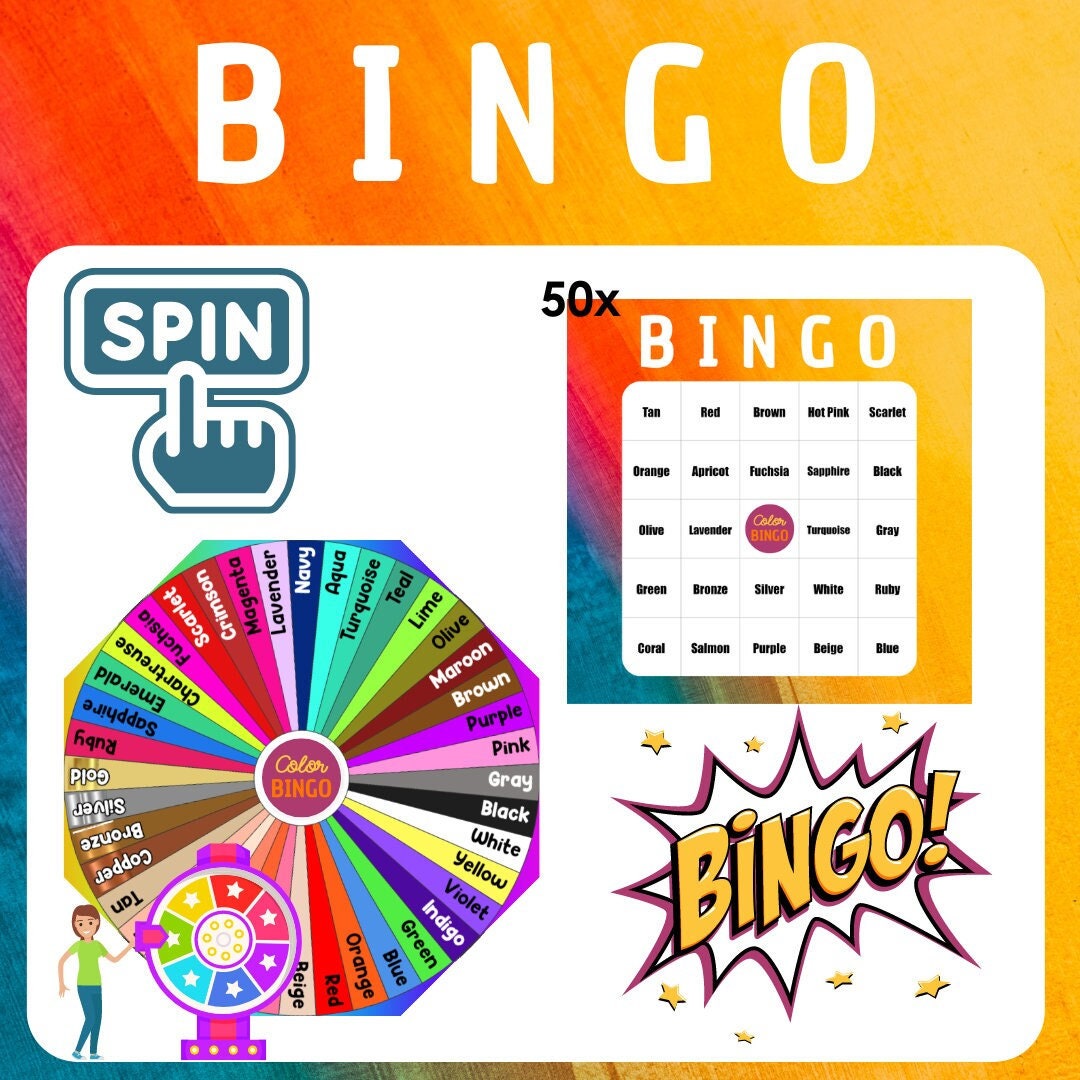 Color Bingo Cards - Etsy