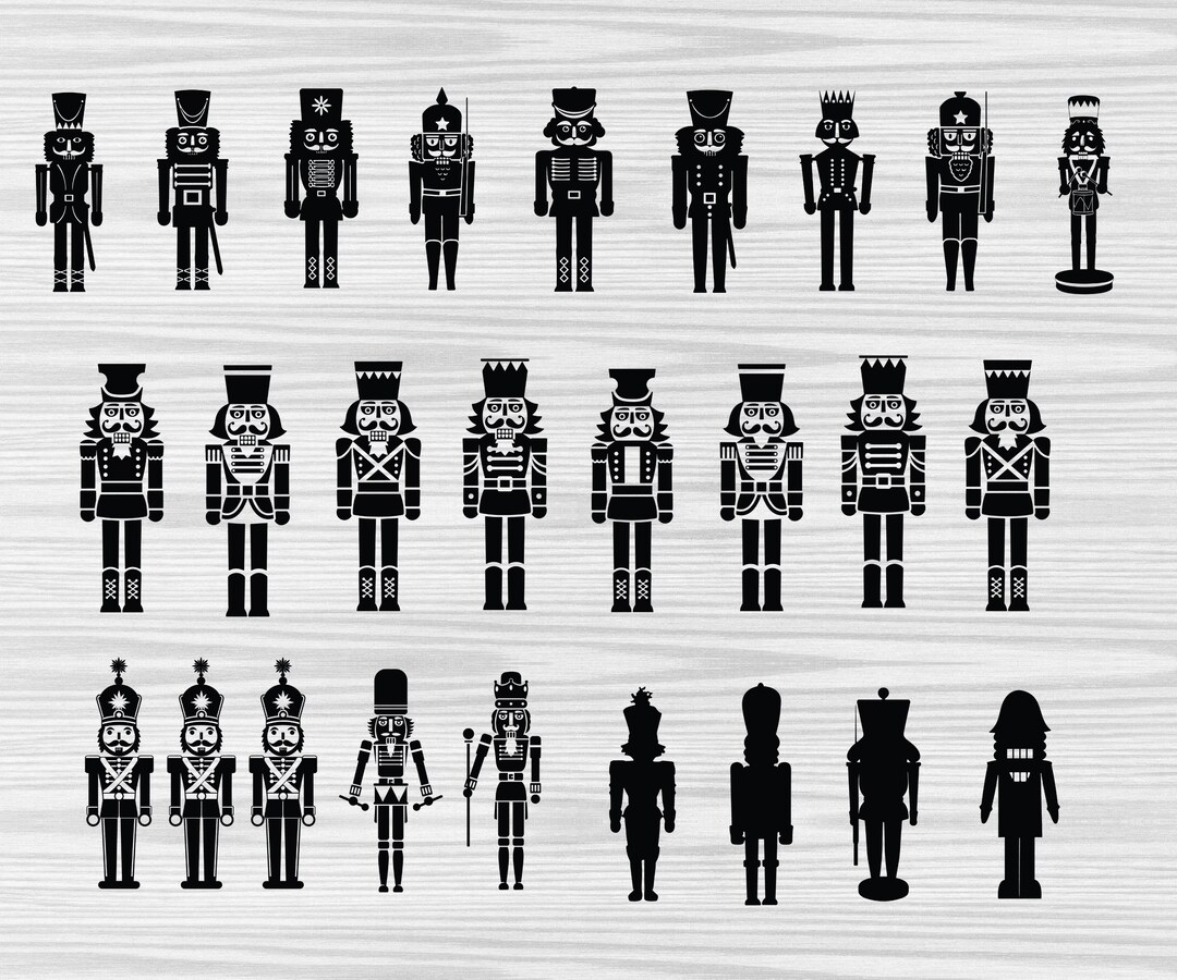 Nutcracker SVG PNG, Christmas Nutcrackers Silhouette, Holiday Vector ...