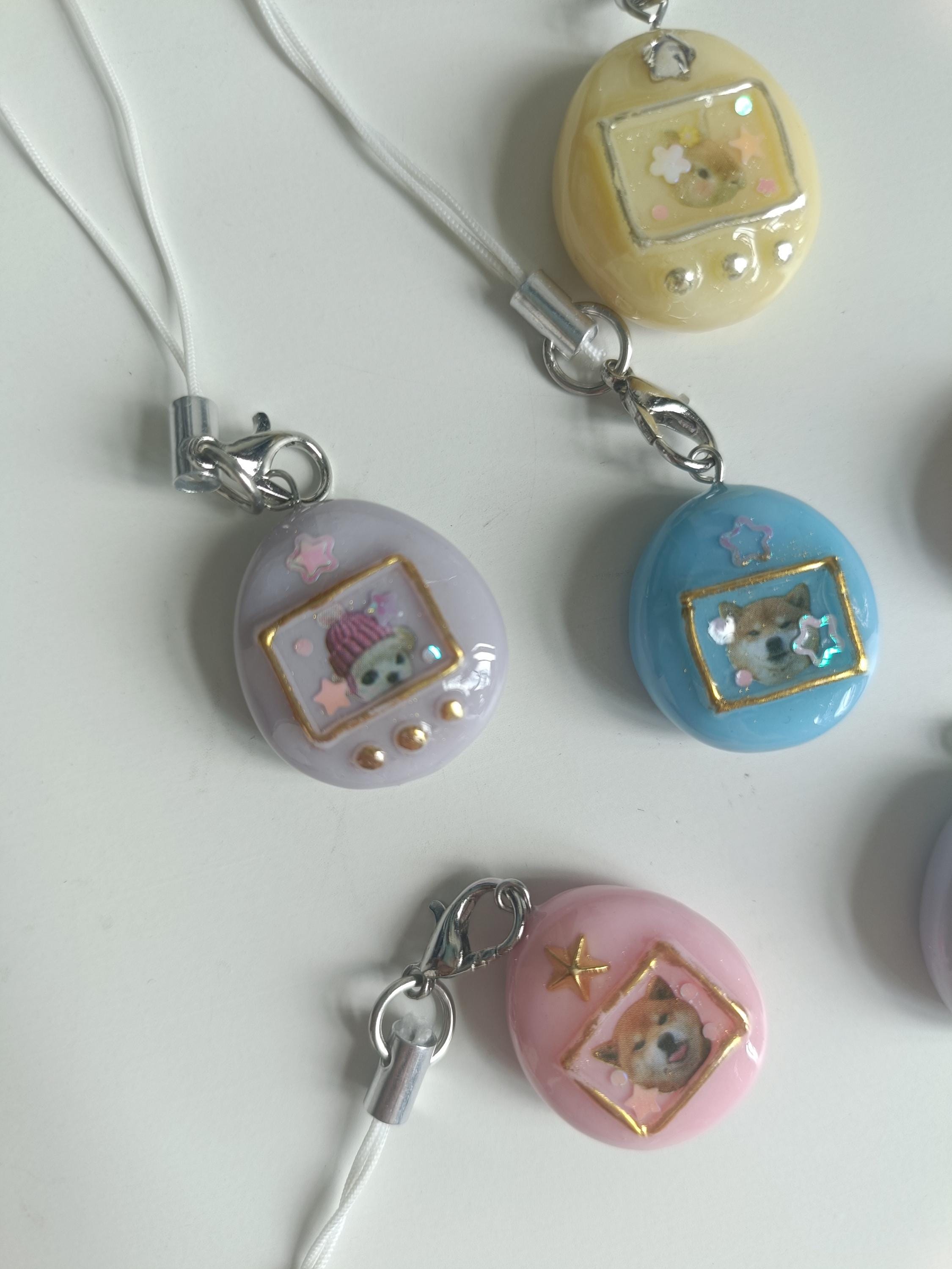 Y2K Animal Tamagotchi Clay Charm Keychain Clay Keychain Handmade Charm ...