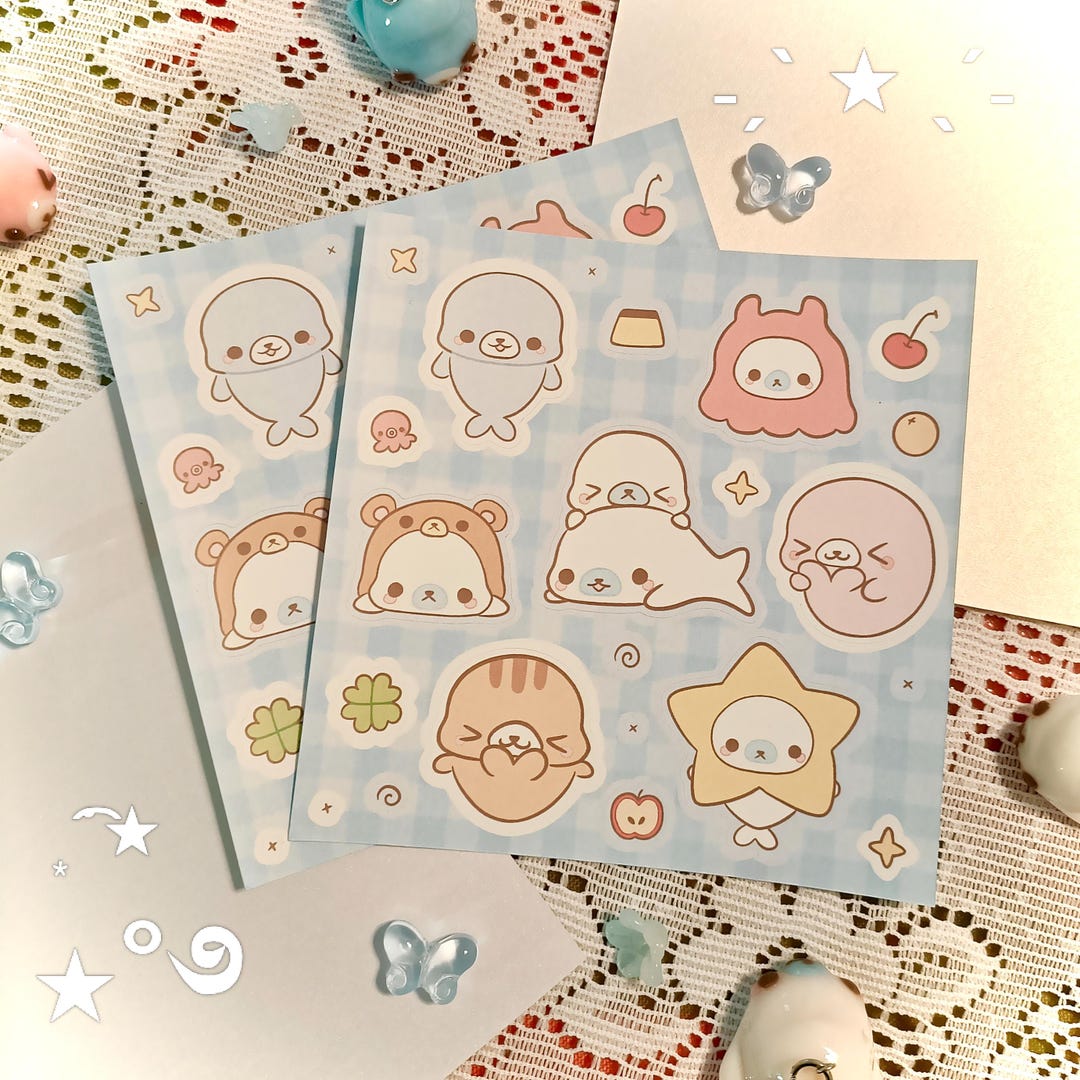 Kawaii Seal Sticker Sheet San-x Mamegoma Nintendo Sanrio Seal ...