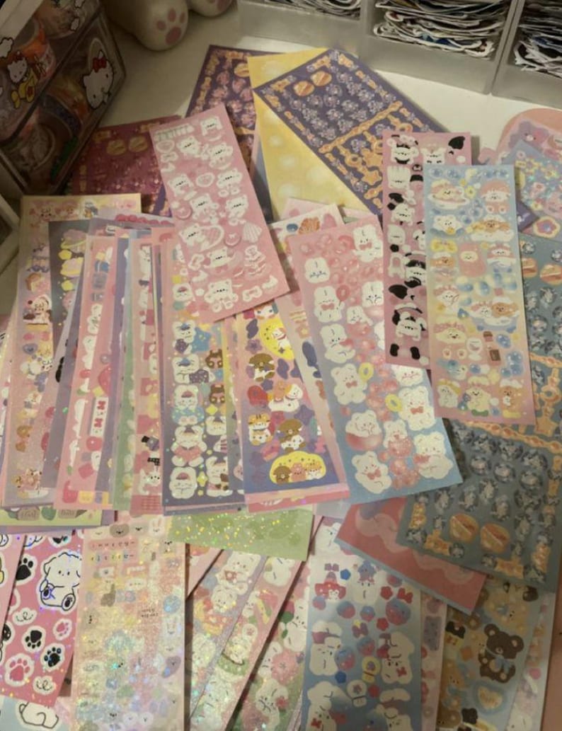 Mystery Korean Sticker Sheet Pack | Deco Stickers | Polco Stickers ...