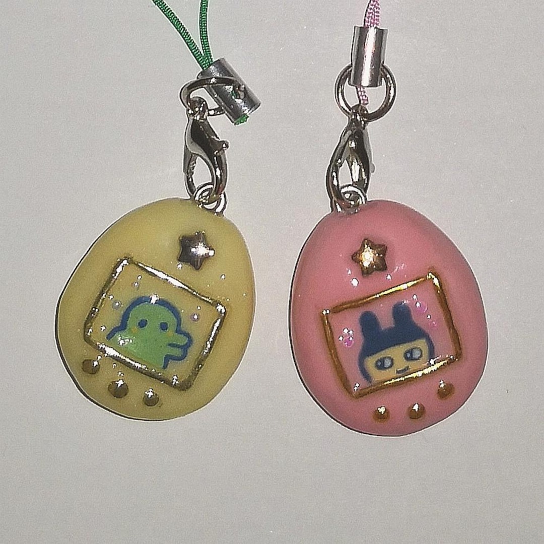 Tamagotchi Clay Charm Keychain Kuchipatchi Charm Mametchi Charm Bandai ...