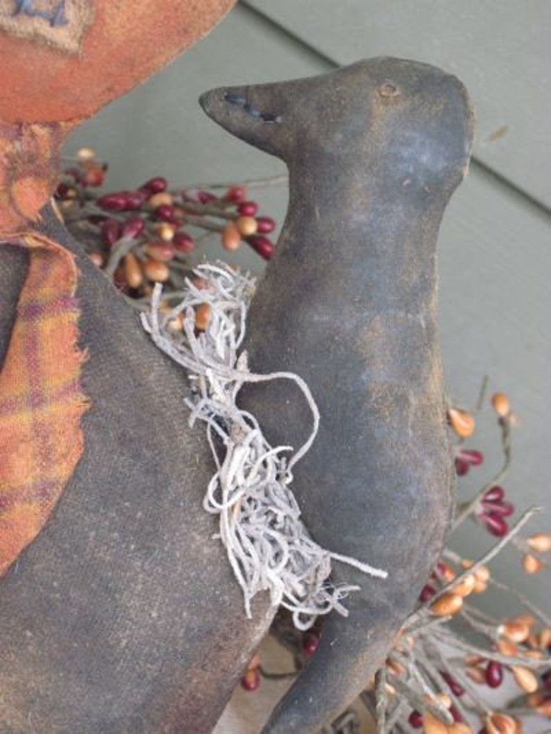 PDF Downloadable Pattern - Primitive Crow and His Pumpkin E-pattern ...