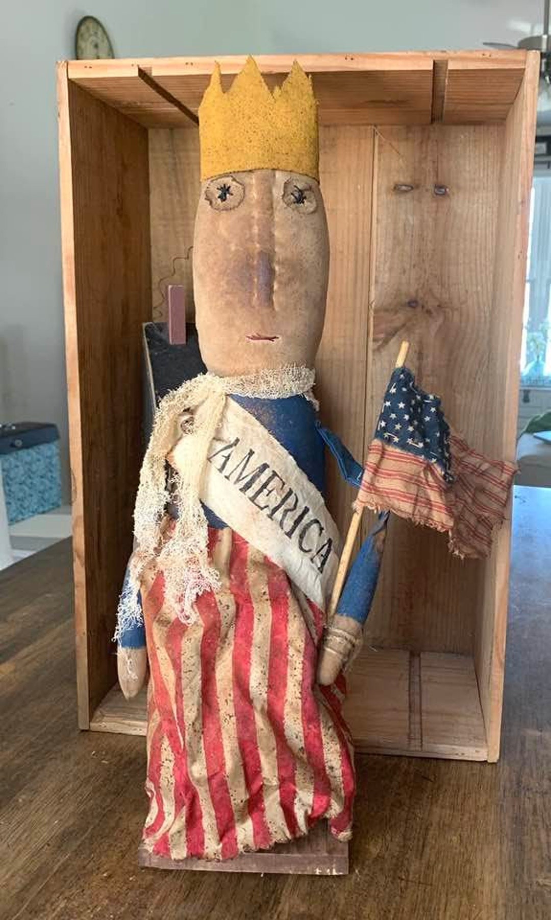 Liberty and America Primitive Dolls, Americana Dolls Handmade, Extreme ...