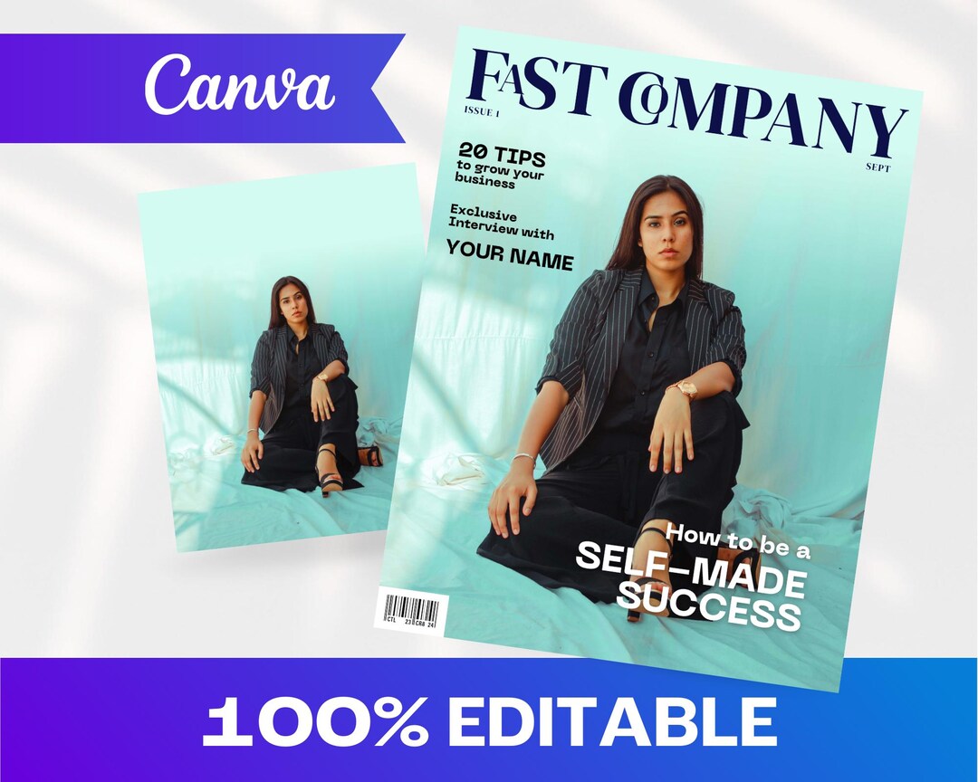 Custom Magazine Cover Canva Template | DIY Gift (digital Download) - Etsy