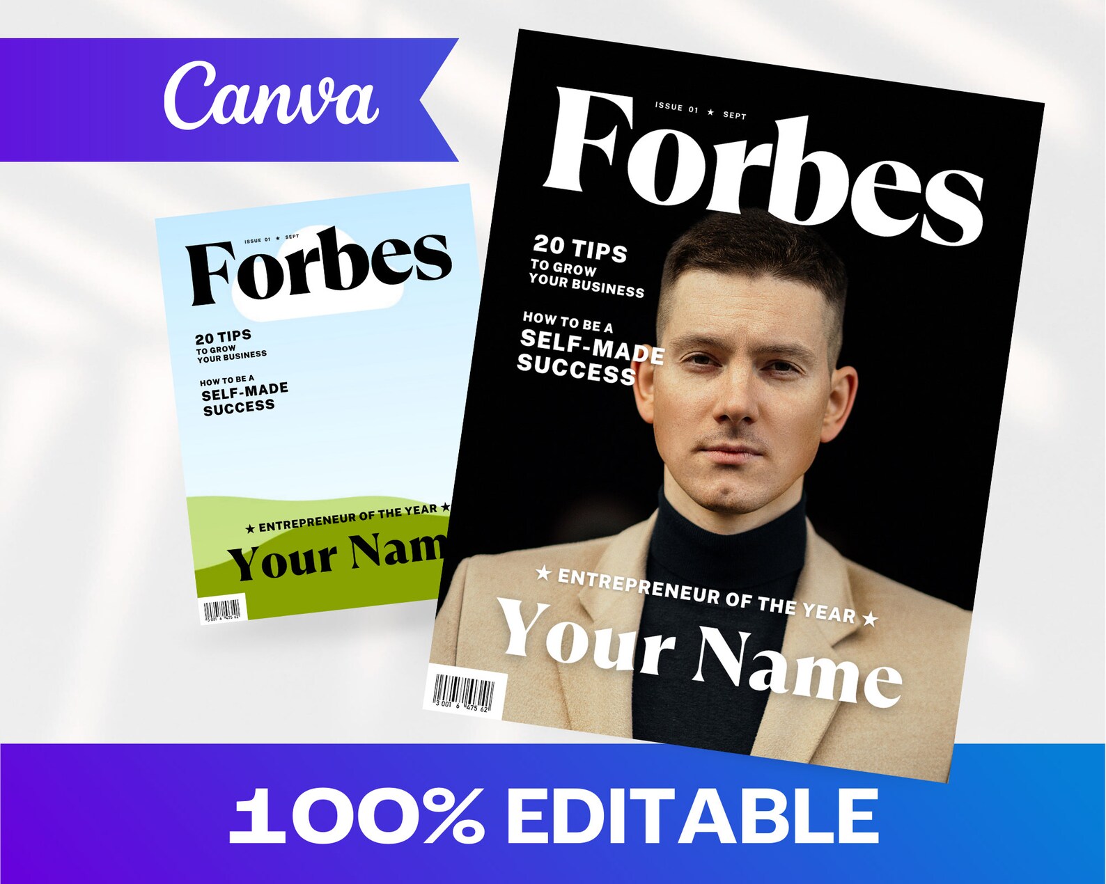 Business Magazine Cover Canva Template Custom Magazine Cover Canva ...