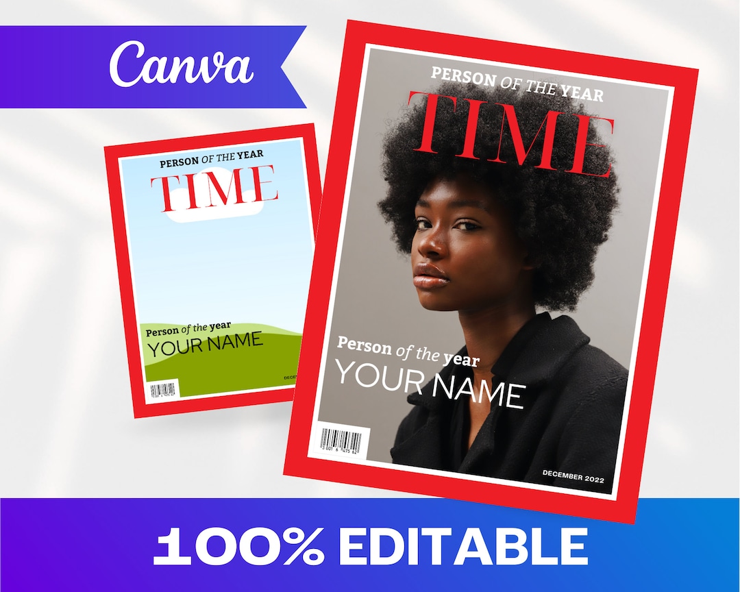 News Magazine Cover Canva Template | Custom Magazine Cover | Canva ...