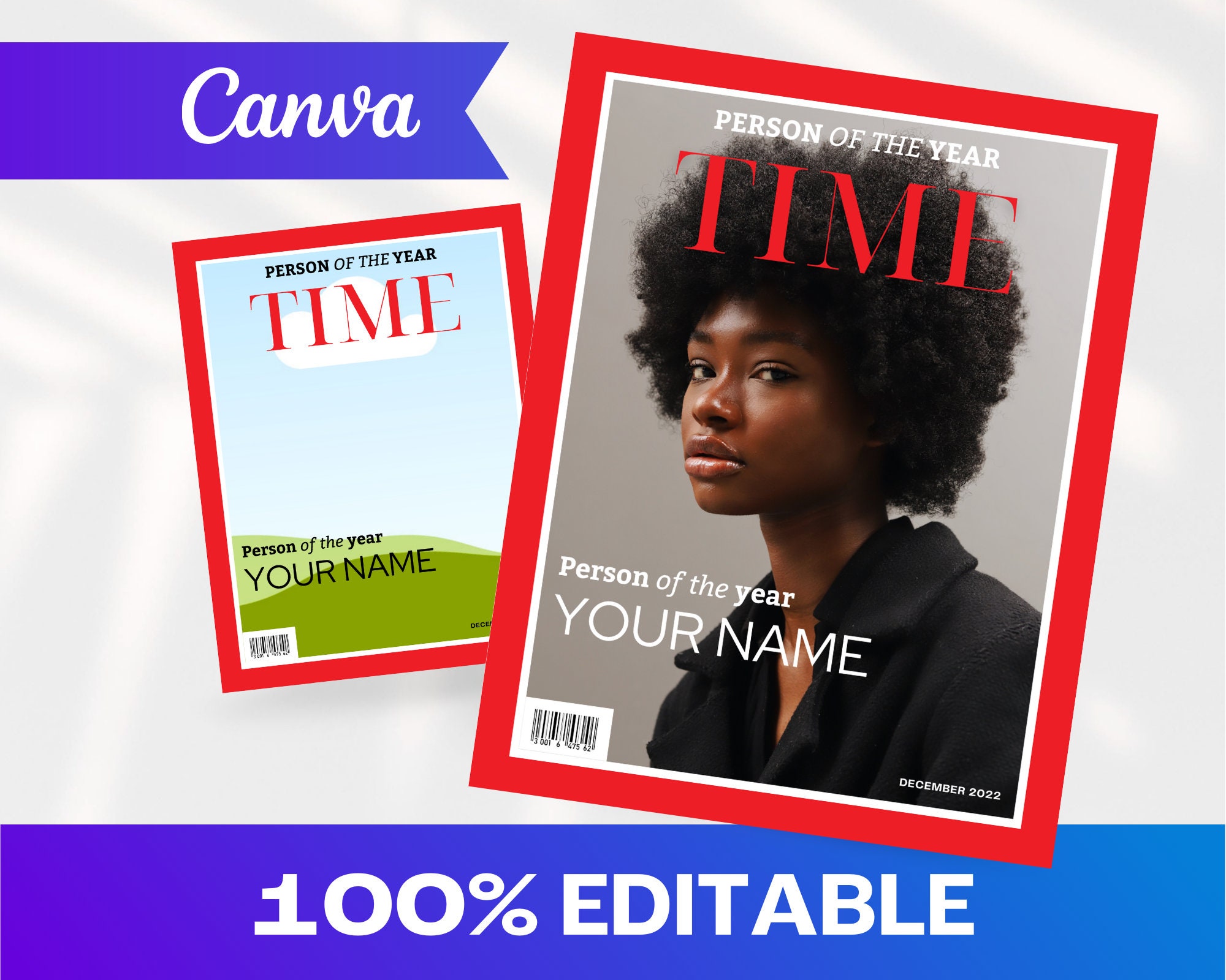 News Magazine Cover Canva Template | Custom Magazine Cover | Canva ...